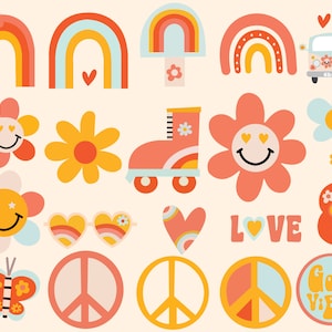 Boho Hippie Png, Boho Hippie Clipart, Boho Clipart, Retro Clipart ...