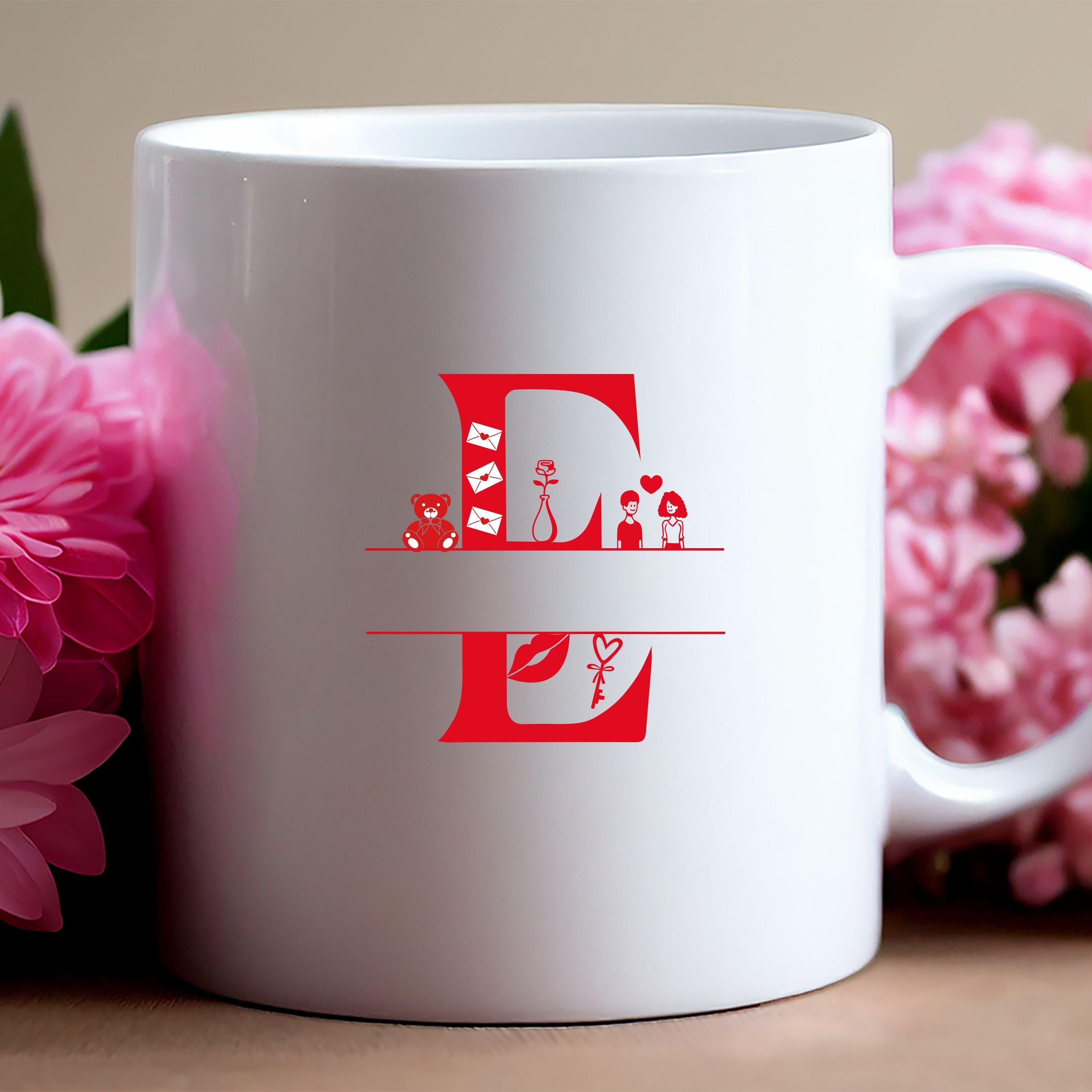 26 Valentine Alphabet SVG Bundle | Split Name Monogram SVG | Valentine ...