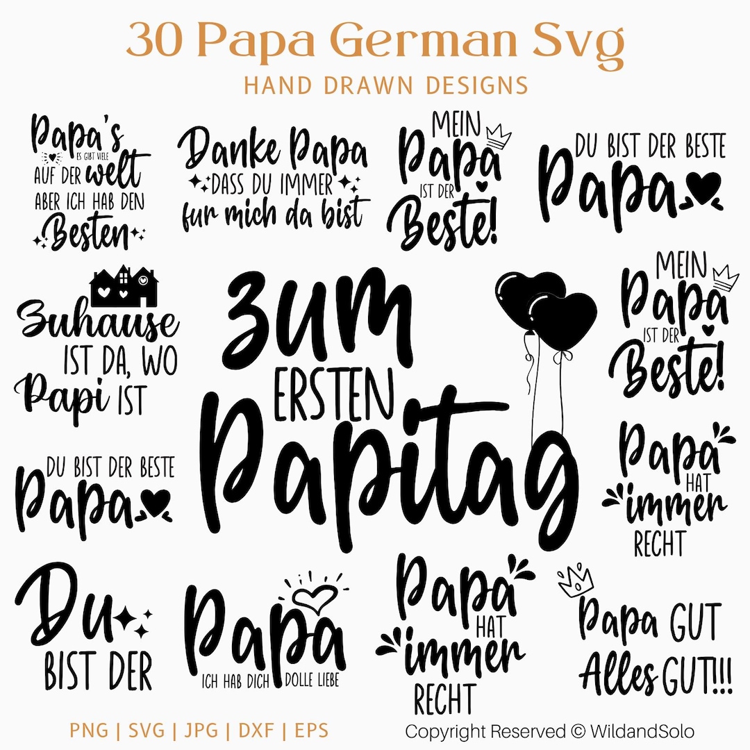 30 Papa Svg Bundle, Bester Papa Svg, Papa Zitat Svg, Plotterdatei Papa ...