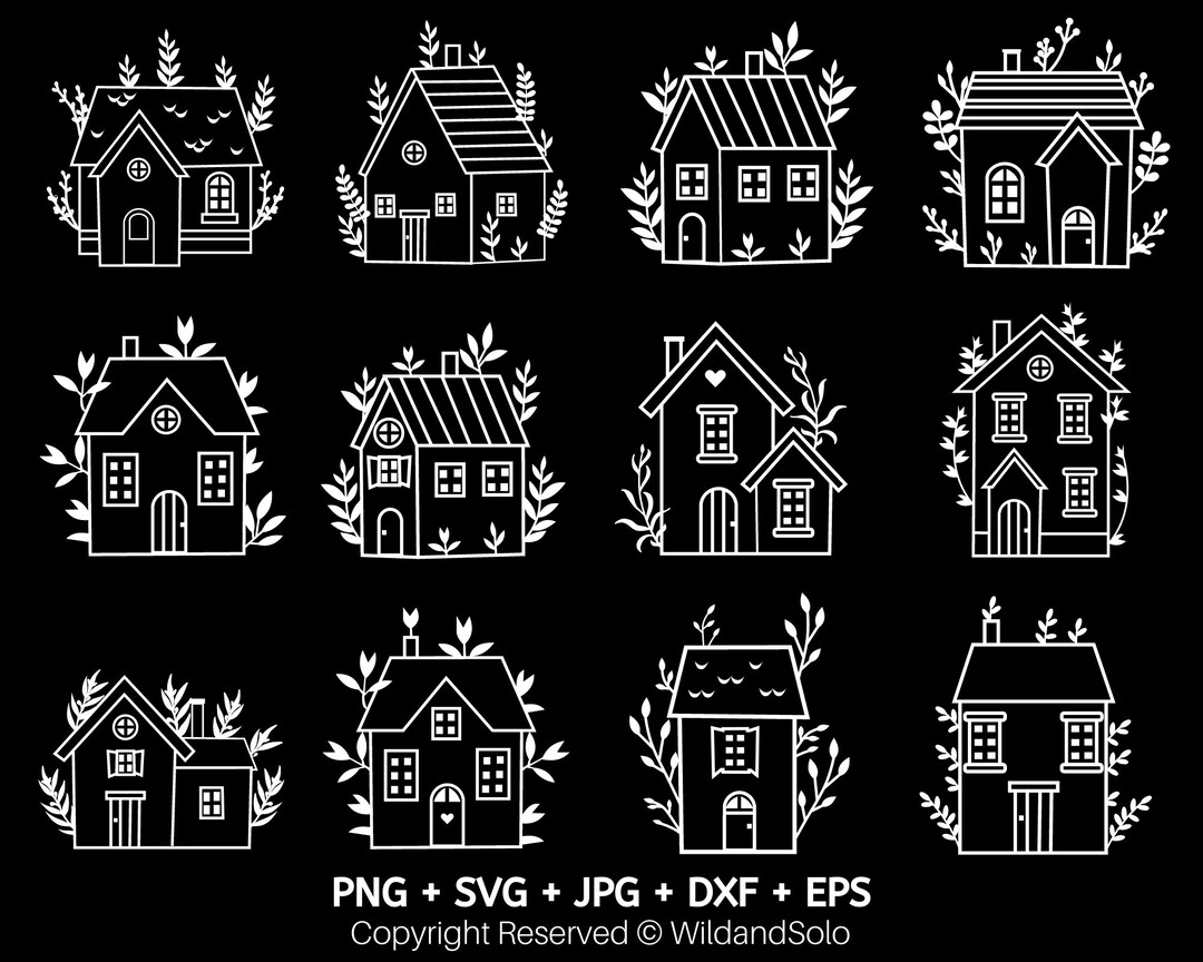 12 Little Home Svg Bundle, House Svg, Little House Png, House Clipart ...