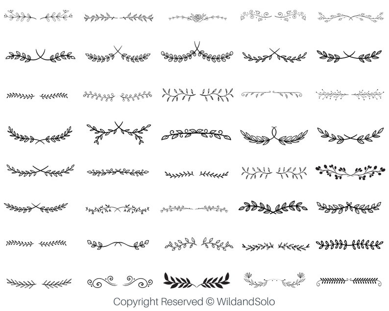 40 Floral Divider Svg Leaf Divider Svg Floral Divider Svgs - Etsy