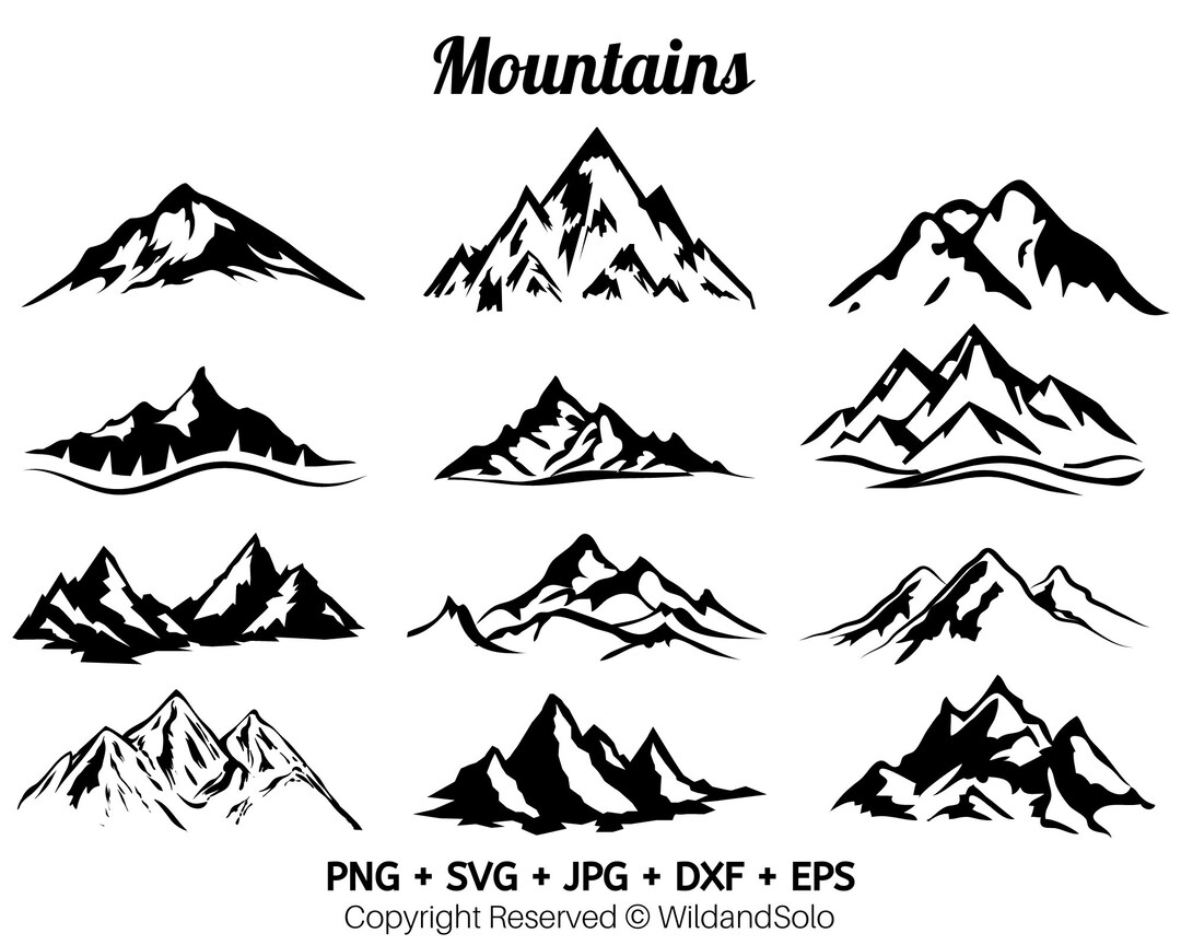 12 Berge Plotterdatei Wald Svg Cricut Bäume Svg Silhouette - Etsy.de