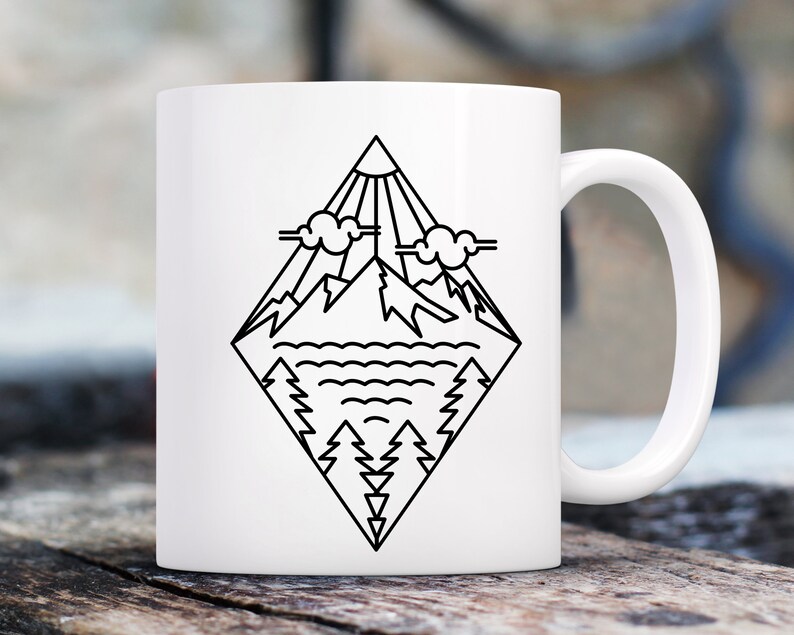 Geometric Mountain Svg Bundle Trees Svg Camping Svg Camping - Etsy