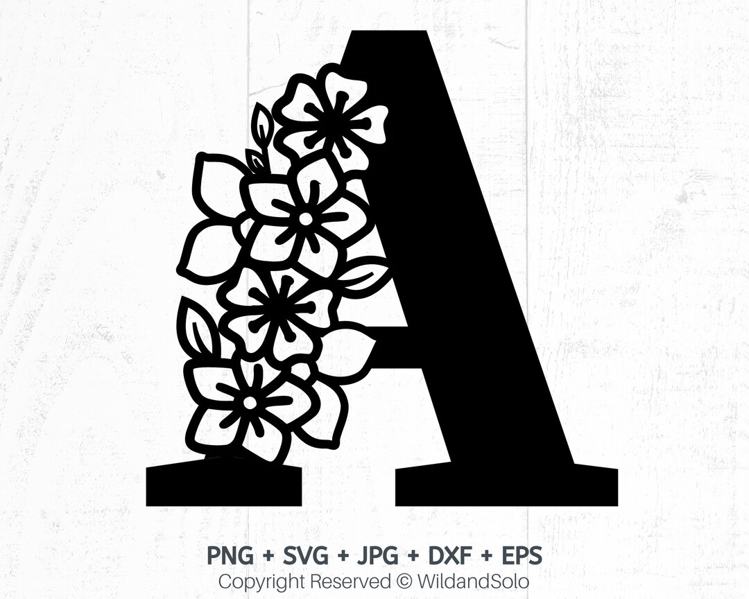 A to Z Floral Alphabet Svg, Flower Alphabet Svg, Floral Letter Svg ...