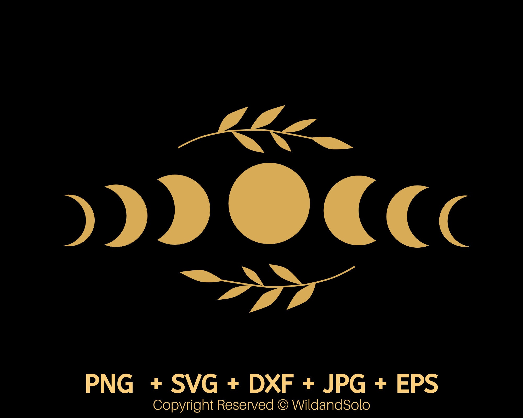 Moon Phase Svg Mystic Celestial Svg Silhouette Png Dxf Etsy