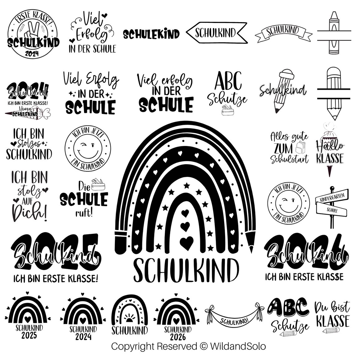 Schul Svg Bundle, Schulkind 2026, Kind Svg, Schul Zitat, Zurück Zur ...