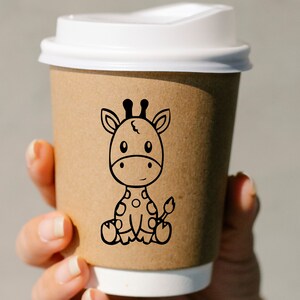 Giraffe Svg, School Classroom Label Kids, Safari Animals Outline SVG ...