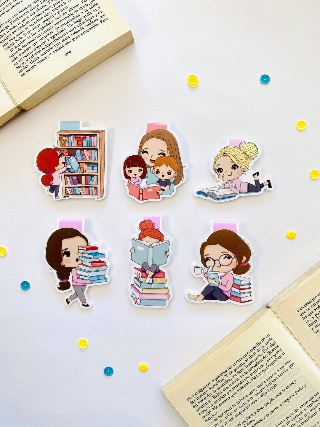 Magnetic Bookmarks Reading Girls, Reading, Books, Book Day, Read ...