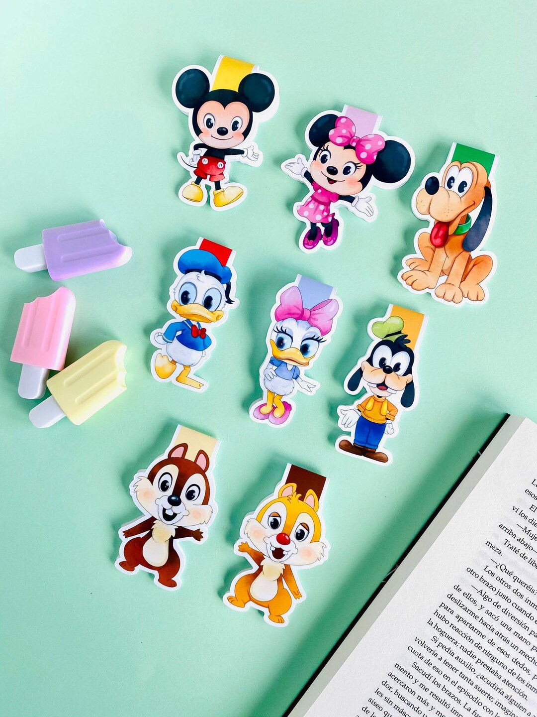 Magnetic Bookmarks of Mickey Mouse and His Friends Disney, Donald ...