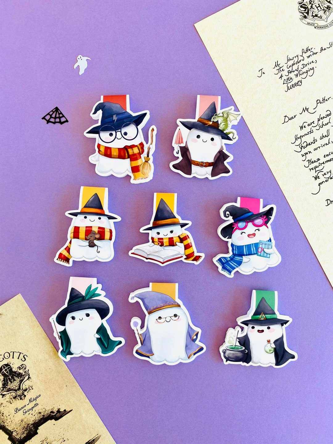 Halloween Ghost Magnetic Bookmark, Magic World, Magic School, Wand ...