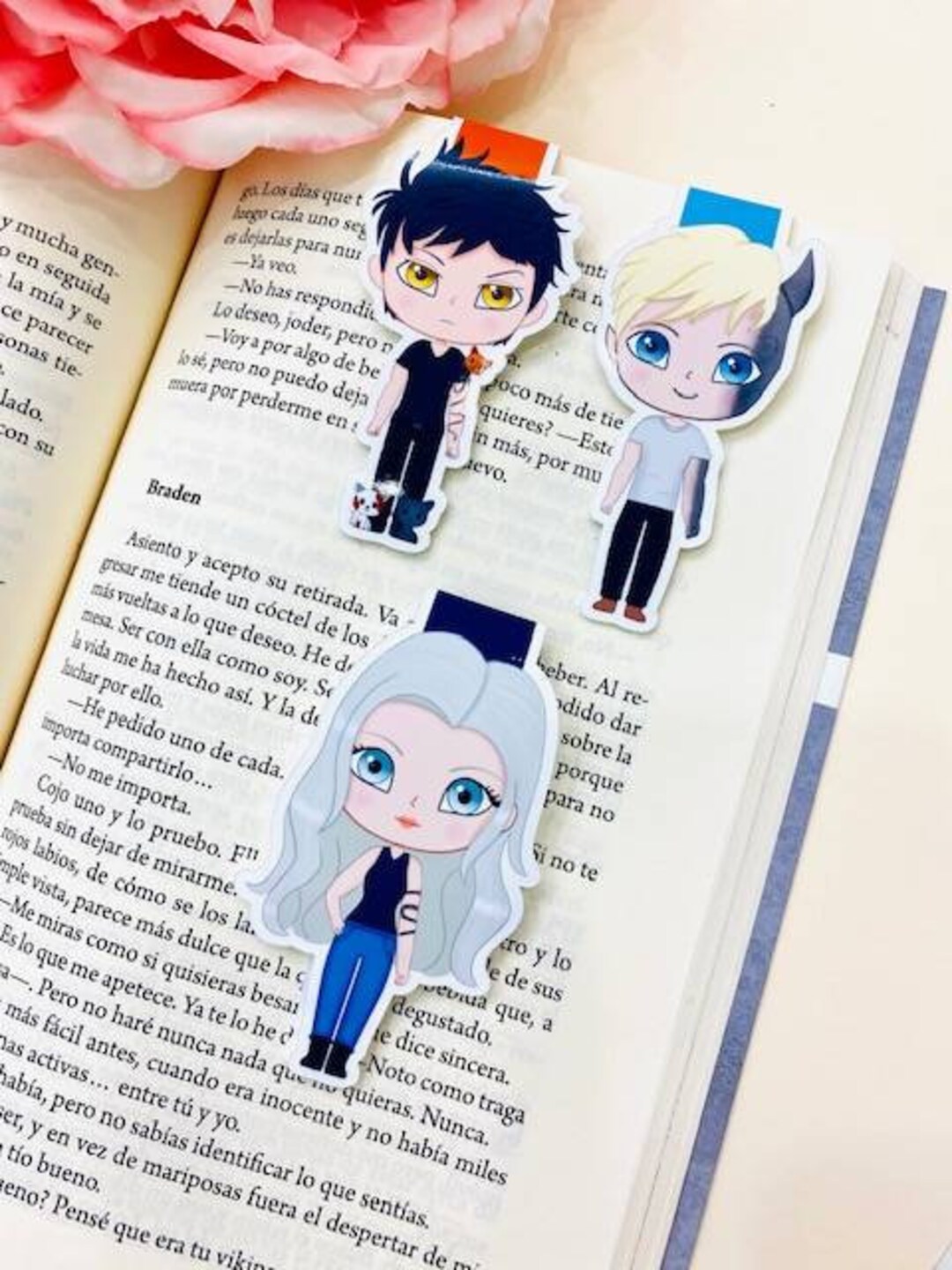 Magnetic Bookmarks of the Trilogy of Books the Dark Elements - Etsy