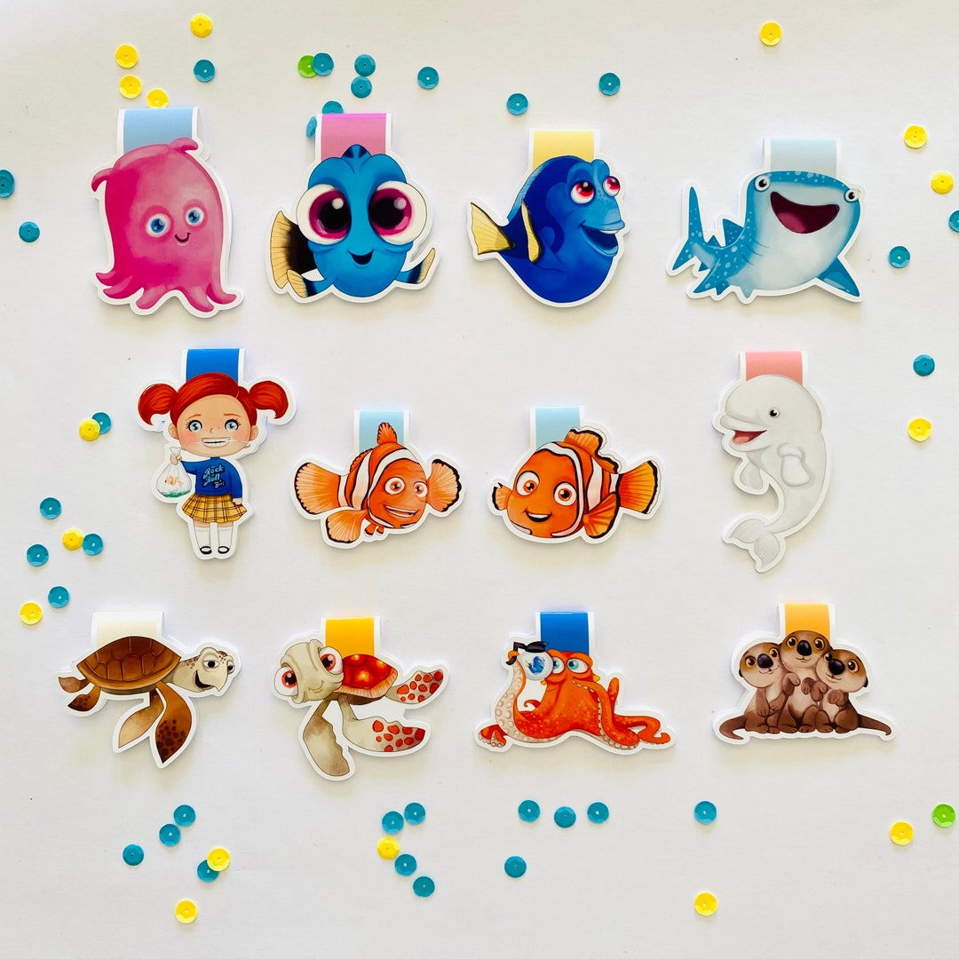Magnetic Bookmark Looking for Dory, Nemo, Marlin, Hank, Destiny, Bailey ...