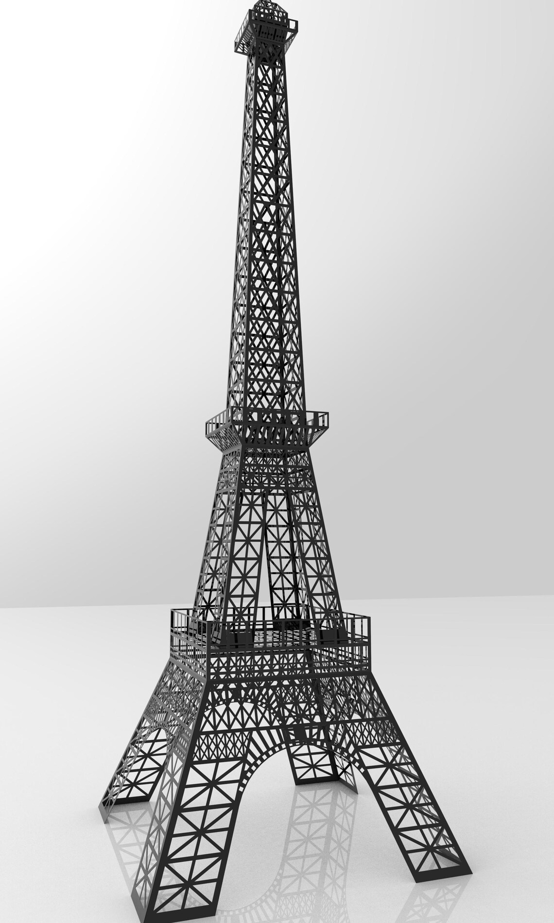 Eiffel Tower Laser Cut Digital File (DXF, STL) - Metal Art & Home Decor ...