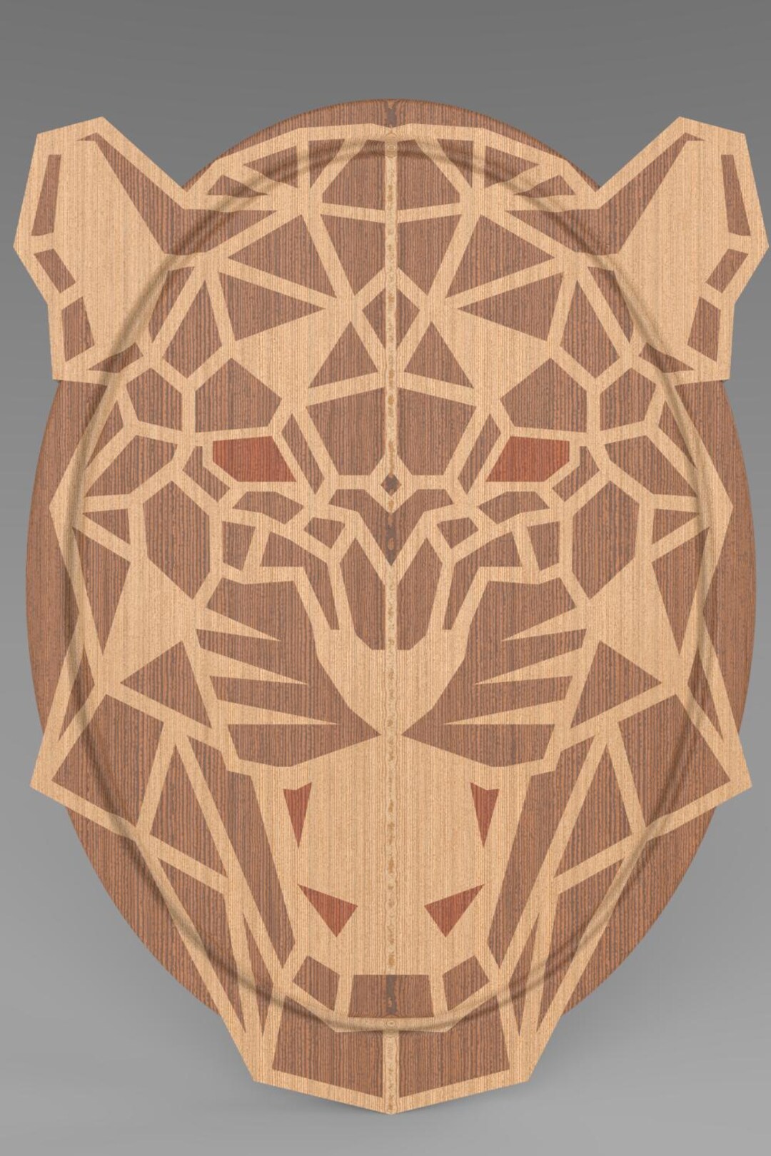 Tiger Inlay System Cutting Board Model for Kitchen (stl-dxf-obj-ai-svg ...