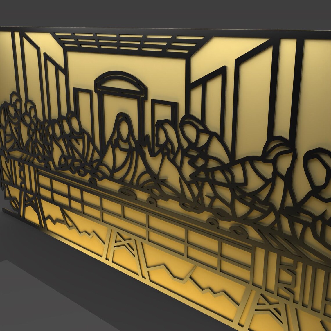Modelo de decoración de pared "La Última Cena" - Archivos digitales stl ...