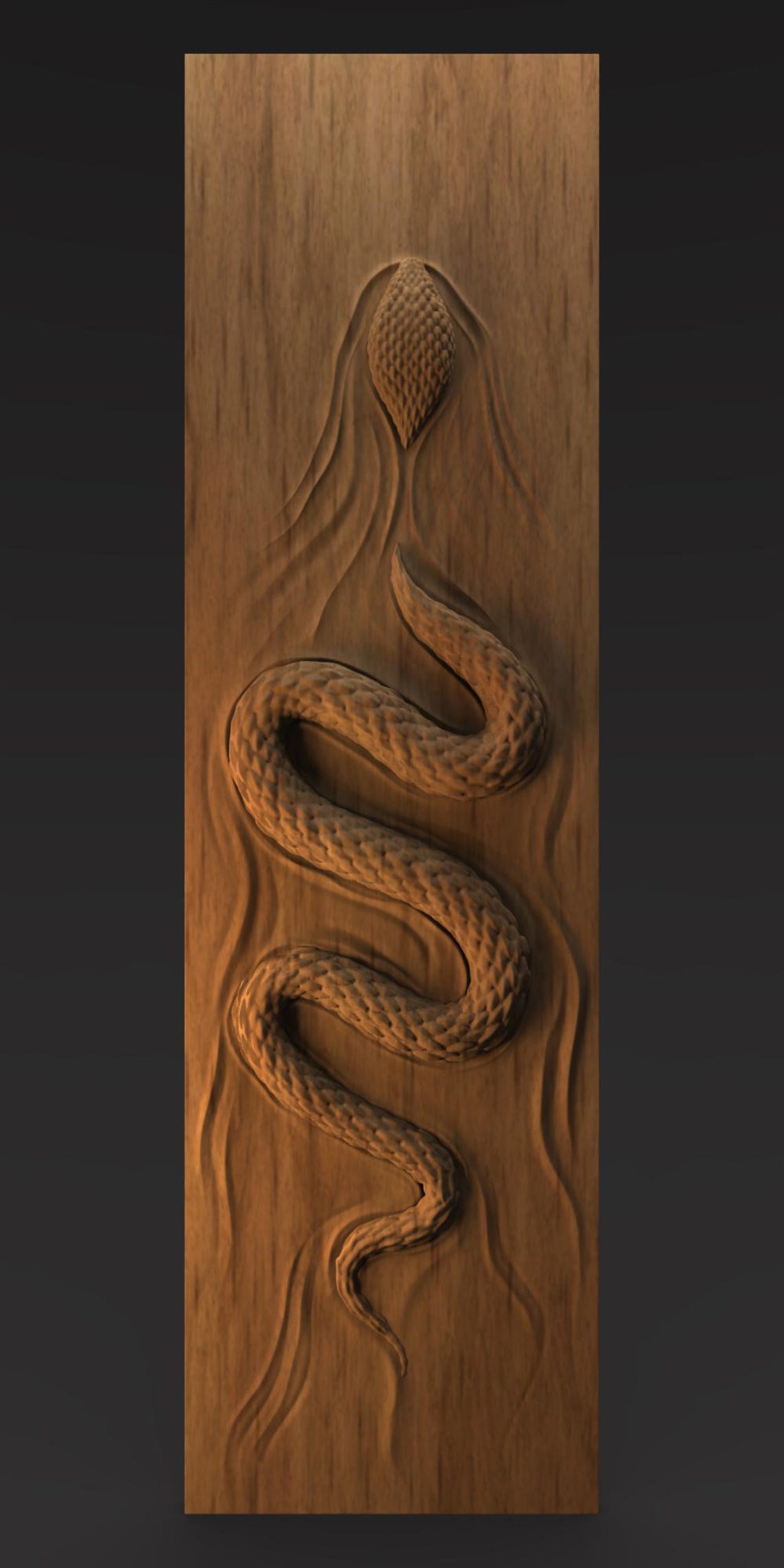 Detailed Snake Motif CNC Carving Model (STL, Vcarve/aspire, G-codes) - Etsy