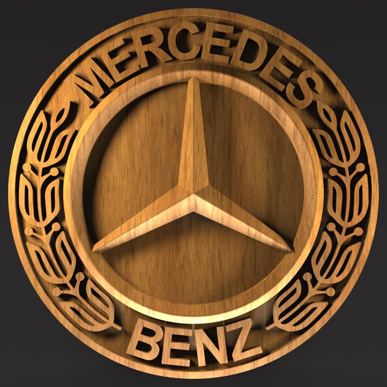 Mercedes-benz 3D Wood CNC Relief - STL, Aspire, G Codes and Production ...