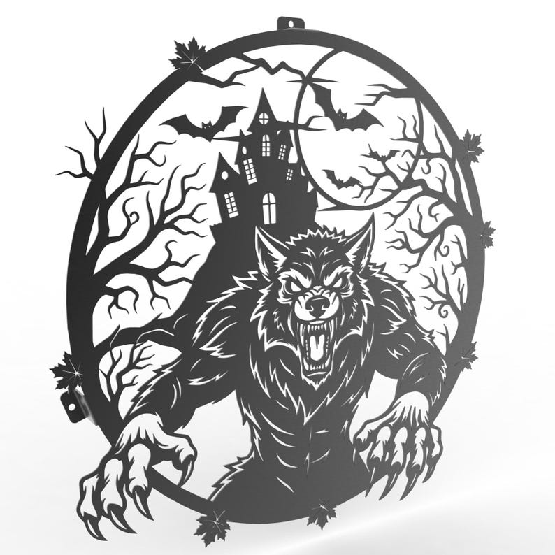 Halloween Werewolf Laser Cut Files | (stl Dxf Sldprt File) - Etsy