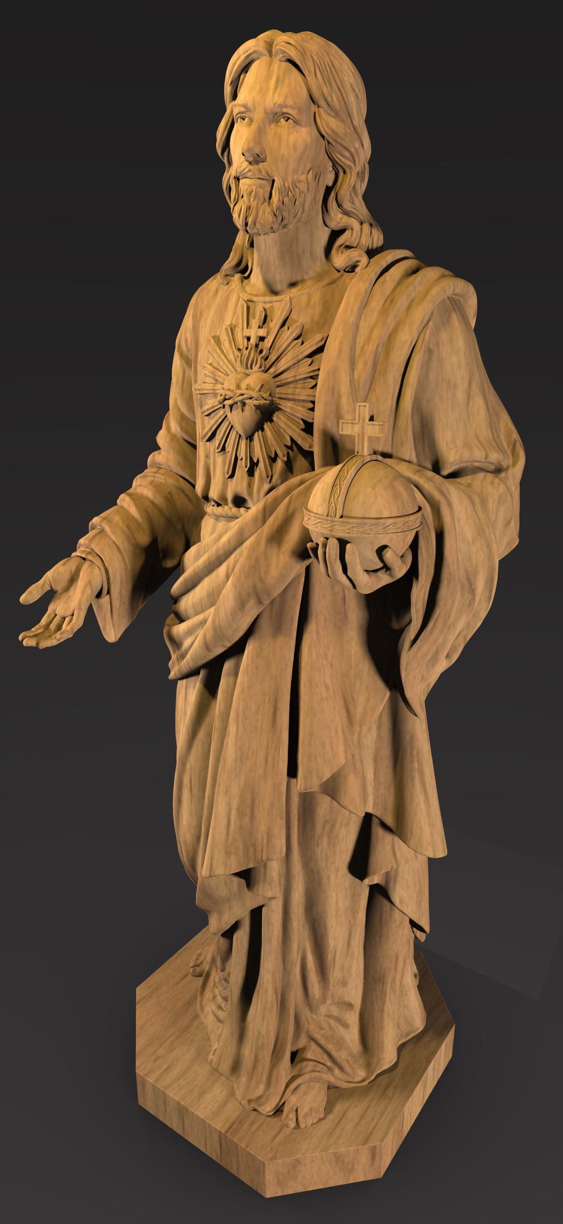 Jesus Christ Statue 3D Model Digital STL File - Etsy