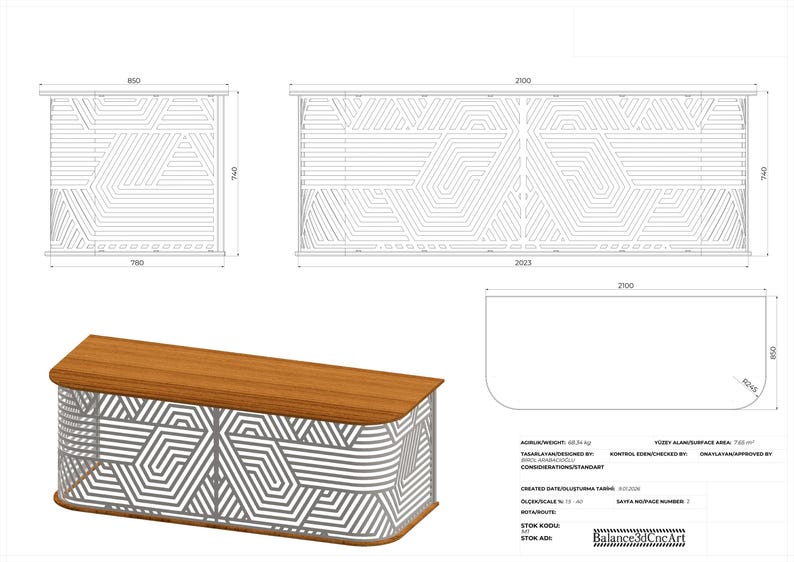Desk Laser Cut File | CNC Plasma Metal Design (DXF, STL) - Etsy