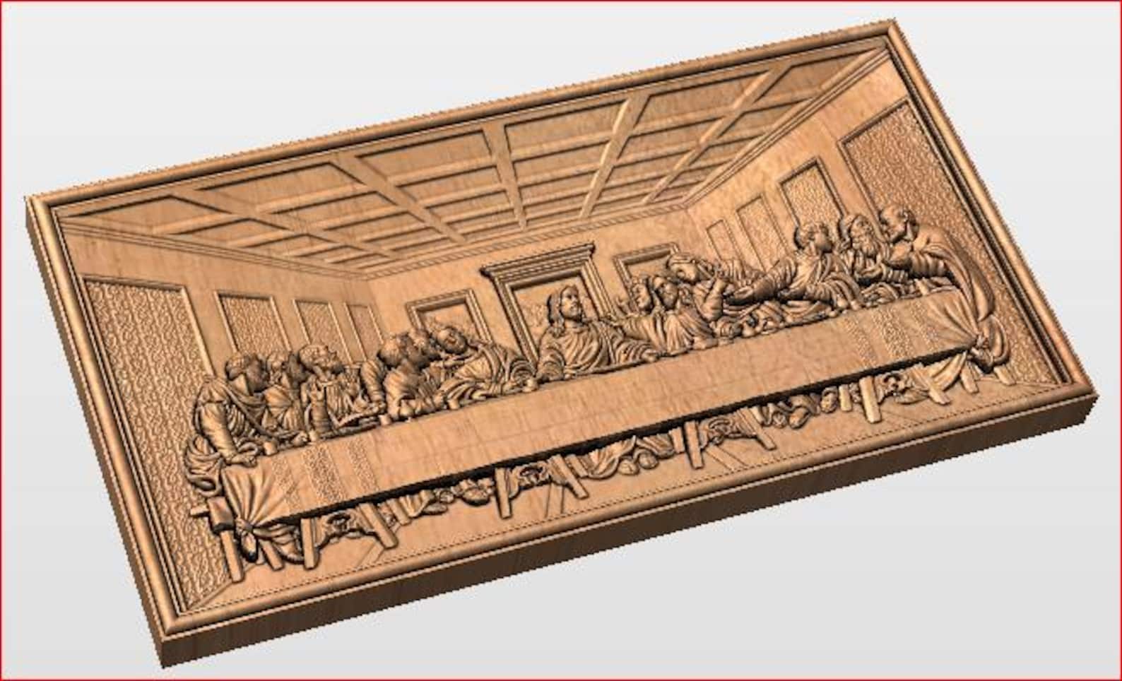 The Last Supper 3D Relief – STL File for CNC/3D Printer – Religious ...