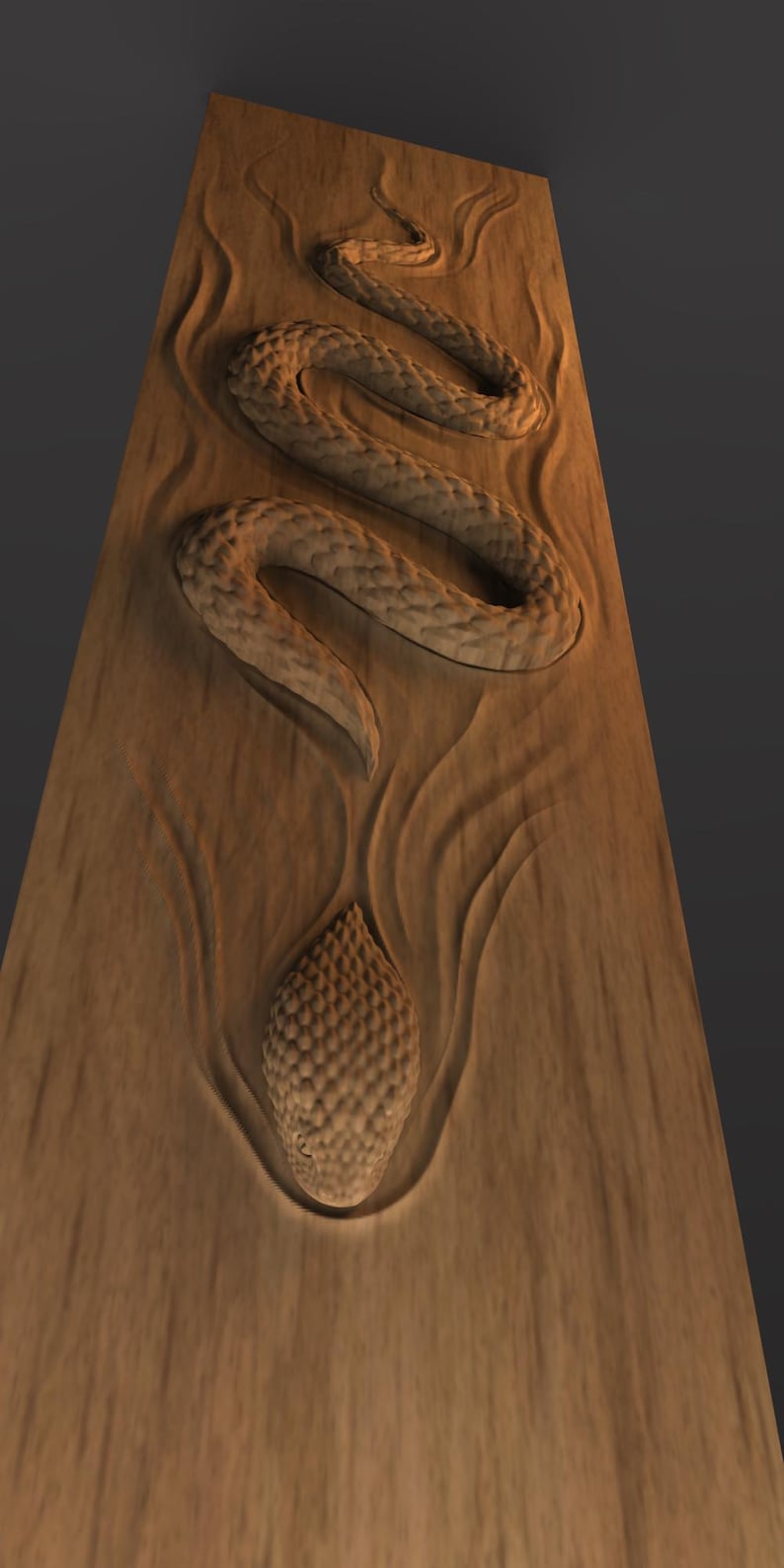 Detailed Snake Motif CNC Carving Model (STL, Vcarve/aspire, G-codes) - Etsy