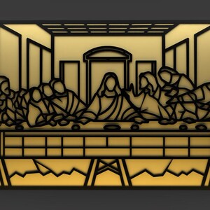 Modelo de decoración de pared "La Última Cena" - Archivos digitales stl ...