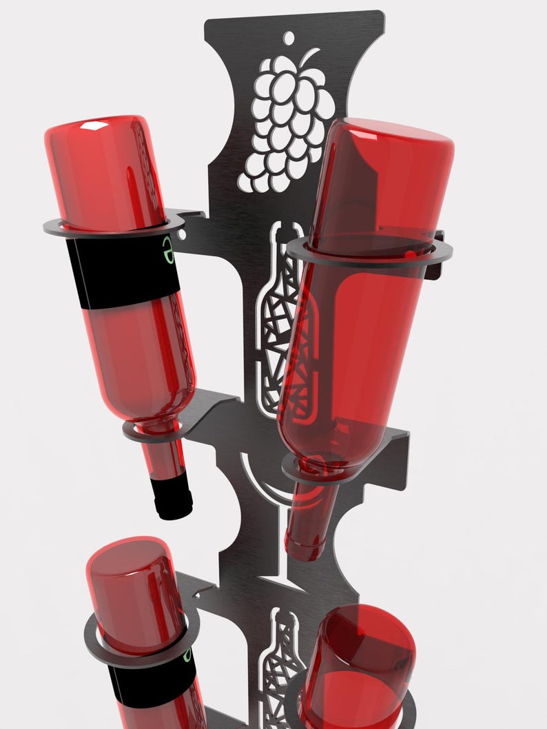 Laser Cut Wine Rack Digital Files: Wall & Floor Stand DXF - Etsy