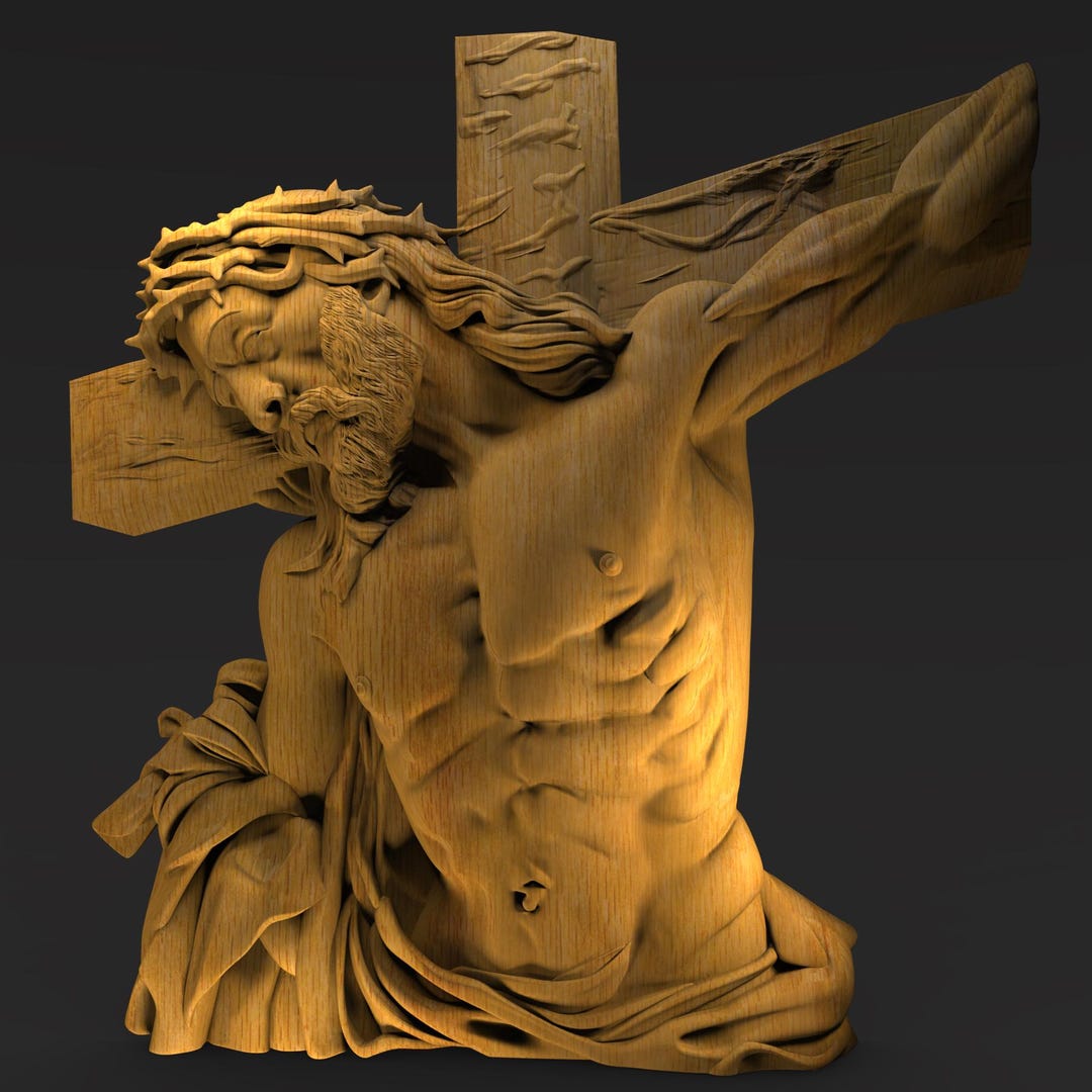 Jesus Christ on the Cross 3D Relief Model - Digital Product - Etsy