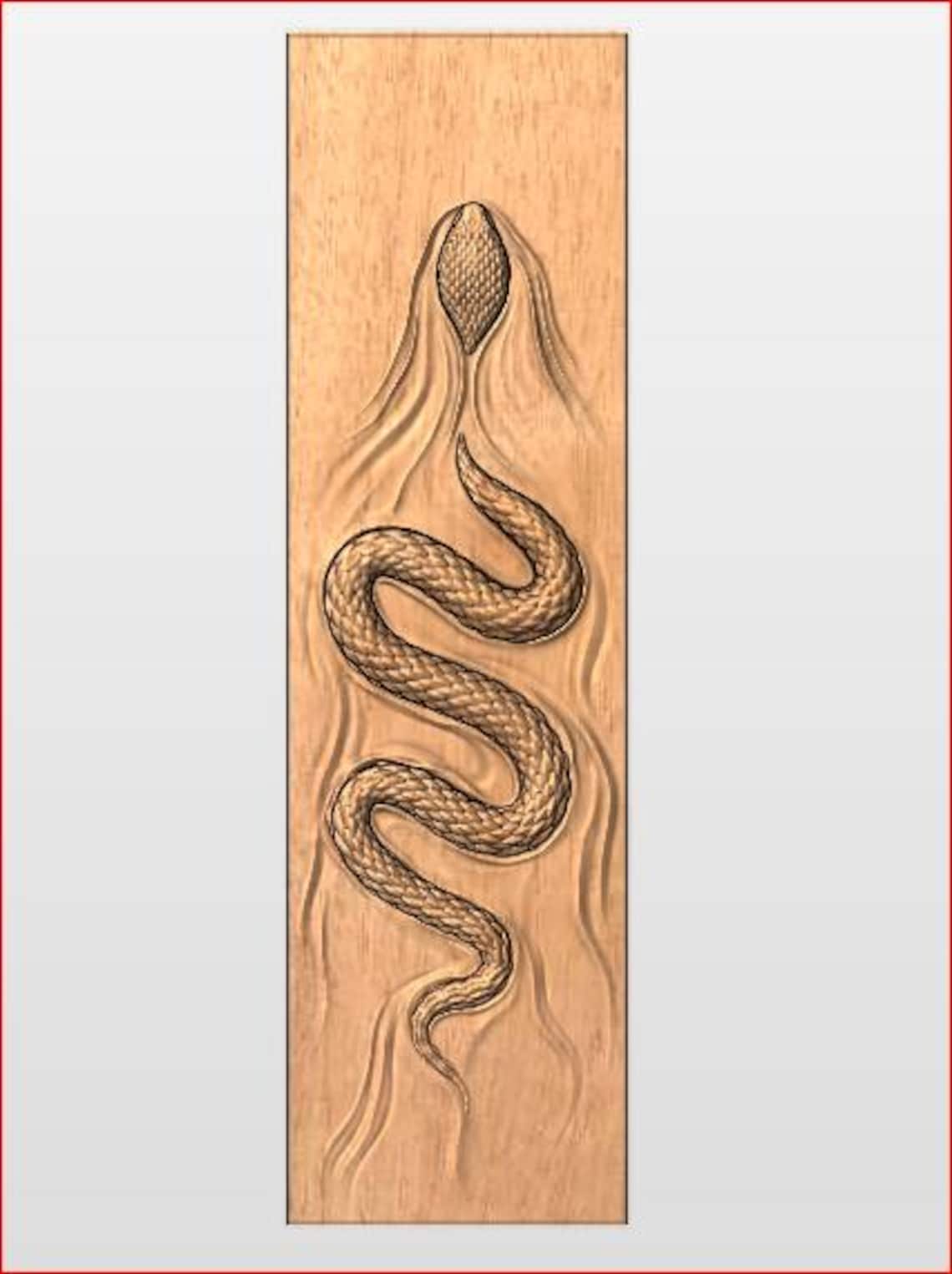 Detailed Snake Motif CNC Carving Model (STL, Vcarve/aspire, G-codes) - Etsy