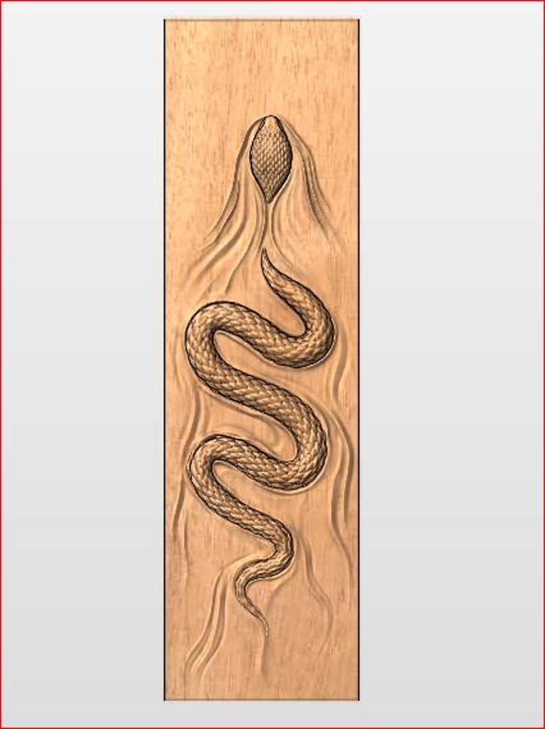Detailed Snake Motif CNC Carving Model (STL, Vcarve/aspire, G-codes) - Etsy