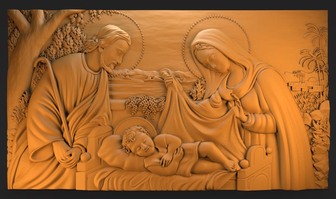 The Nativity of Jesus 3D Relief Model - Etsy