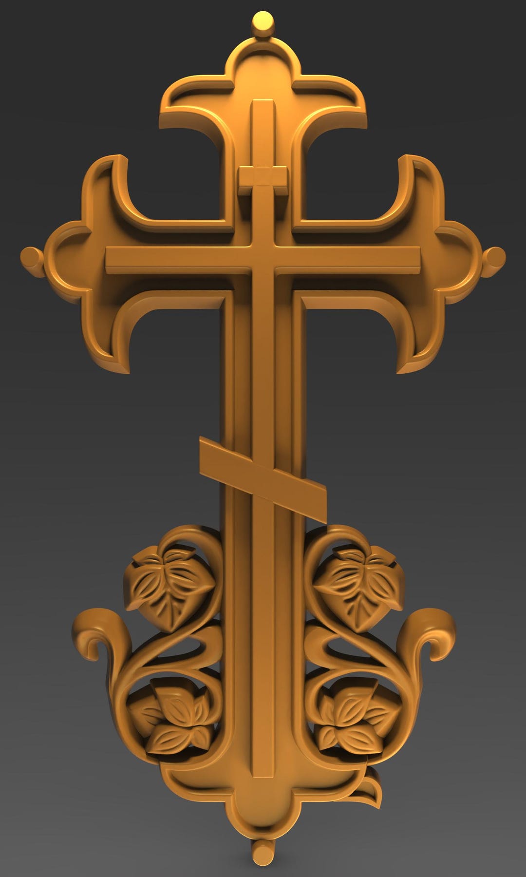 CNC Router Digital File: 3D Relief Carving Orthodox Cross Model (STL ...
