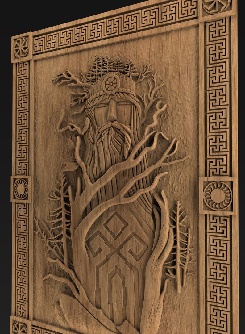 Tree Beard Themed 3D Relief STL File & CNC G-codes - Etsy