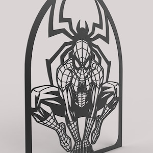 Spider-man Wall Decor - Cnc Laser Cut File STL DXF SLDPRT Superhero Art ...