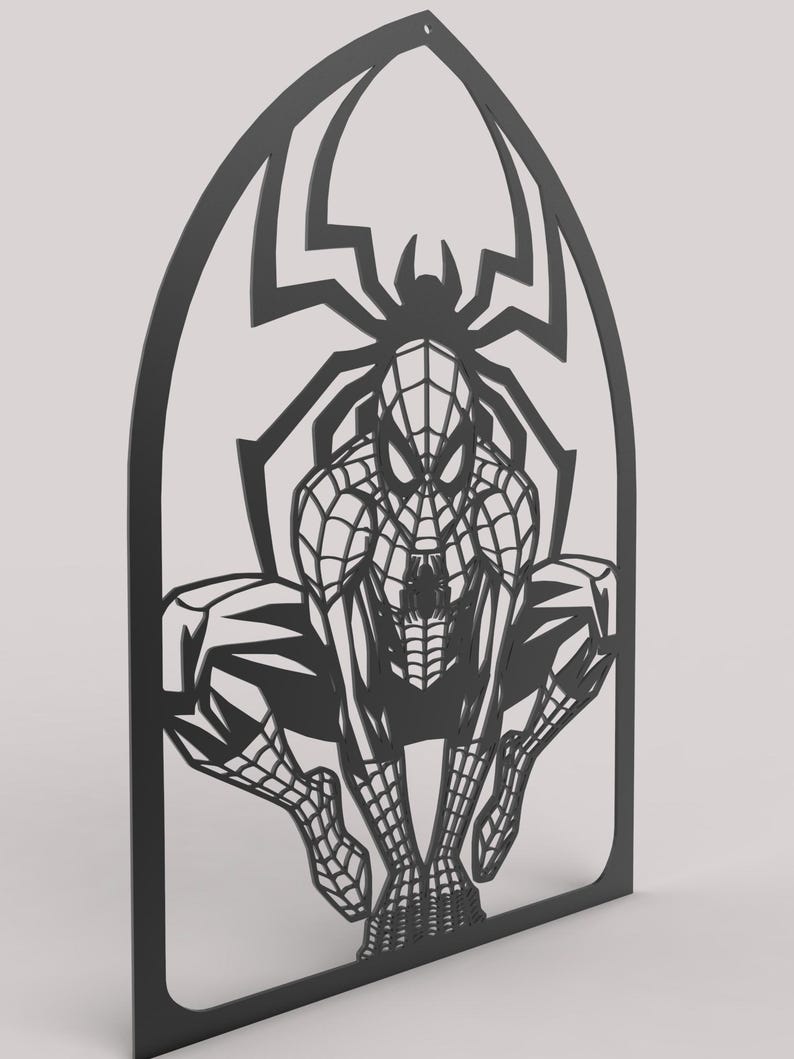 Spider-man Wall Decor - Cnc Laser Cut File STL DXF SLDPRT Superhero Art ...