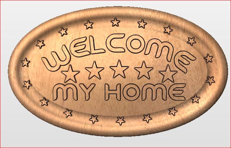 Welcome My Home 3D Wood Relief Design - Digital Product - Etsy