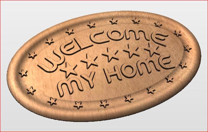 Welcome My Home 3D Wood Relief Design - Digital Product - Etsy