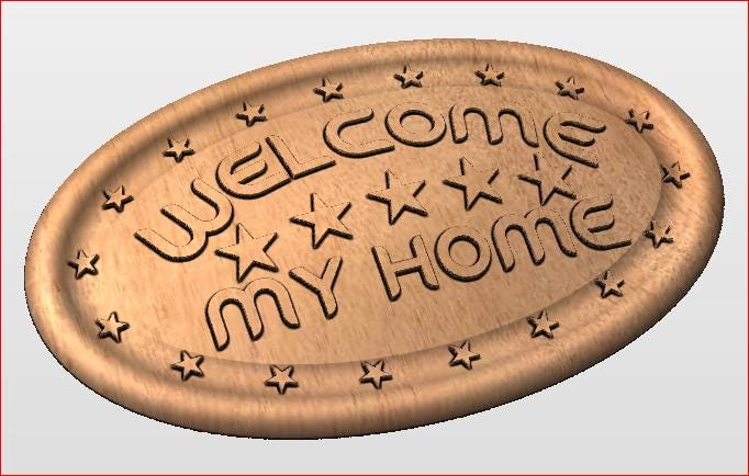 Welcome My Home 3D Wood Relief Design - Digital Product - Etsy
