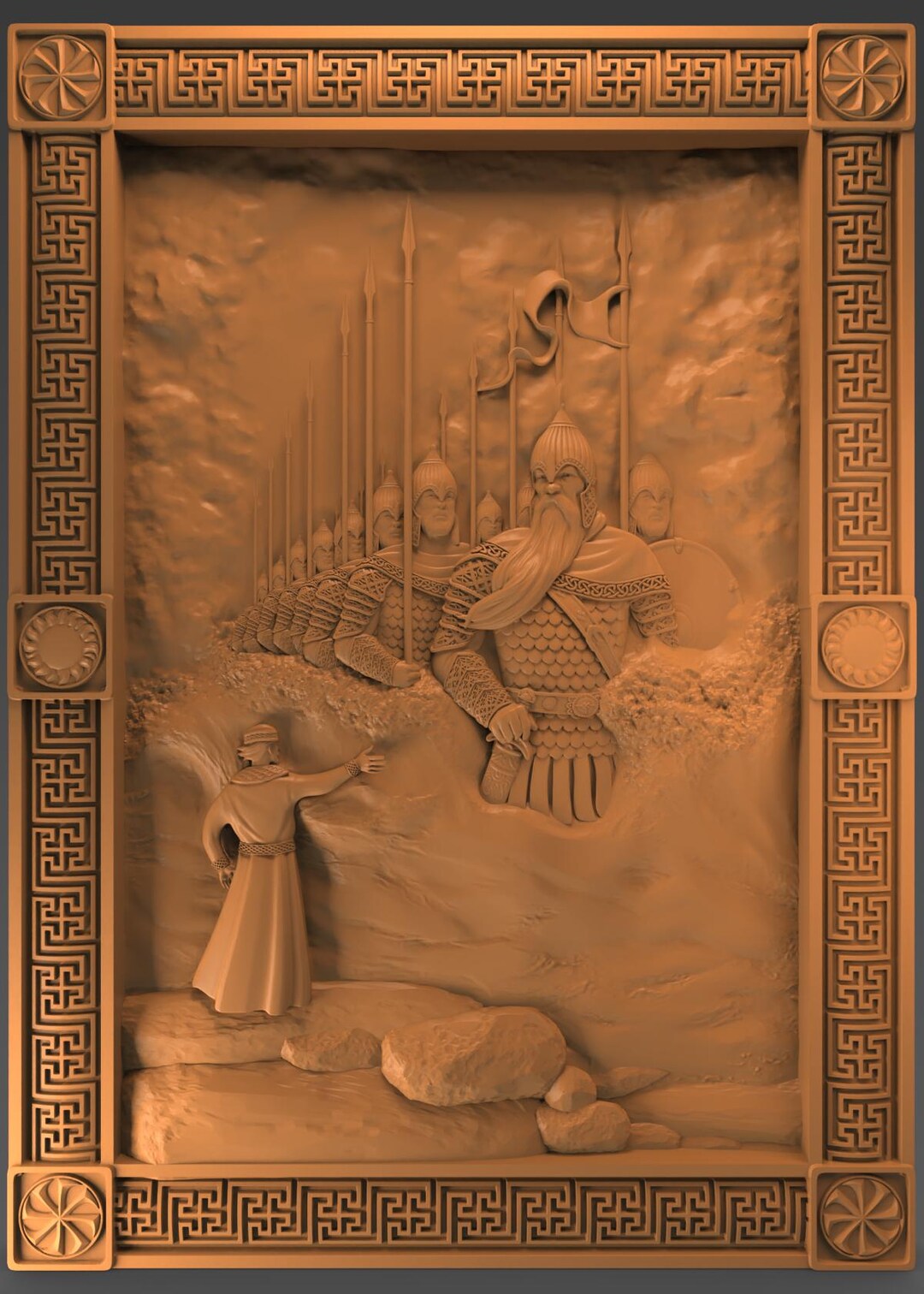 3D Relief Carving: Epic Warrior Army CNC Router File (digital Download ...