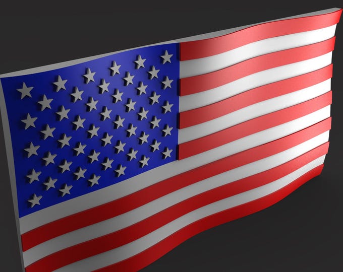Wavy Marine Corps Flag, Wavy Flag .STL File for Aspire, Carveco, Artcam ...
