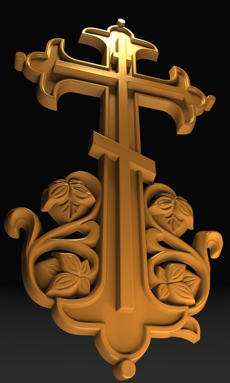 CNC Router Digital File: 3D Relief Carving Orthodox Cross Model (STL ...