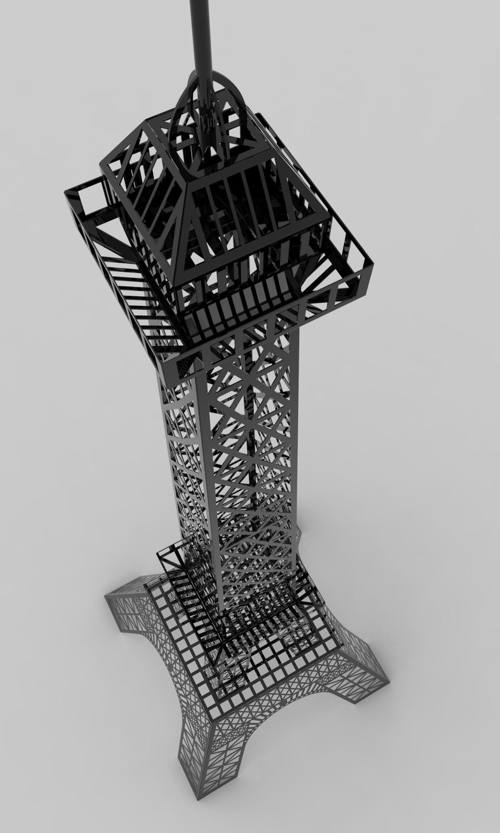 Eiffel Tower Laser Cut Digital File (DXF, STL) - Metal Art & Home Decor ...