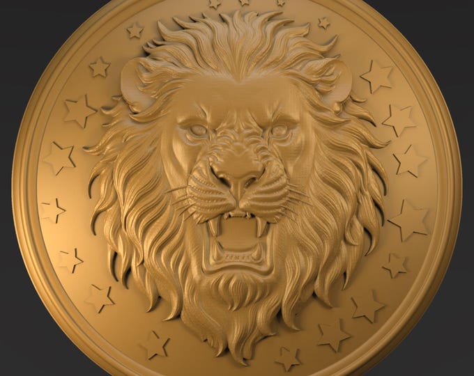 LION Relief 3D STL Model for Cnc Router Wood Carving Machine F612 ...