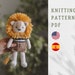 PDF Knitting Pattern: Snickers the Lion. Cute Children Toy, Soft Toy ...