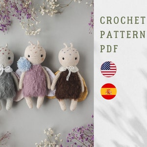 PDF Pattern :crochet Moth Mochi. Amigurumi Crochet Pattern. Children ...