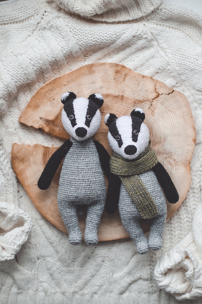 PDF Badger Crochet Pattern Cute Badger Amigurumi Pattern - Etsy