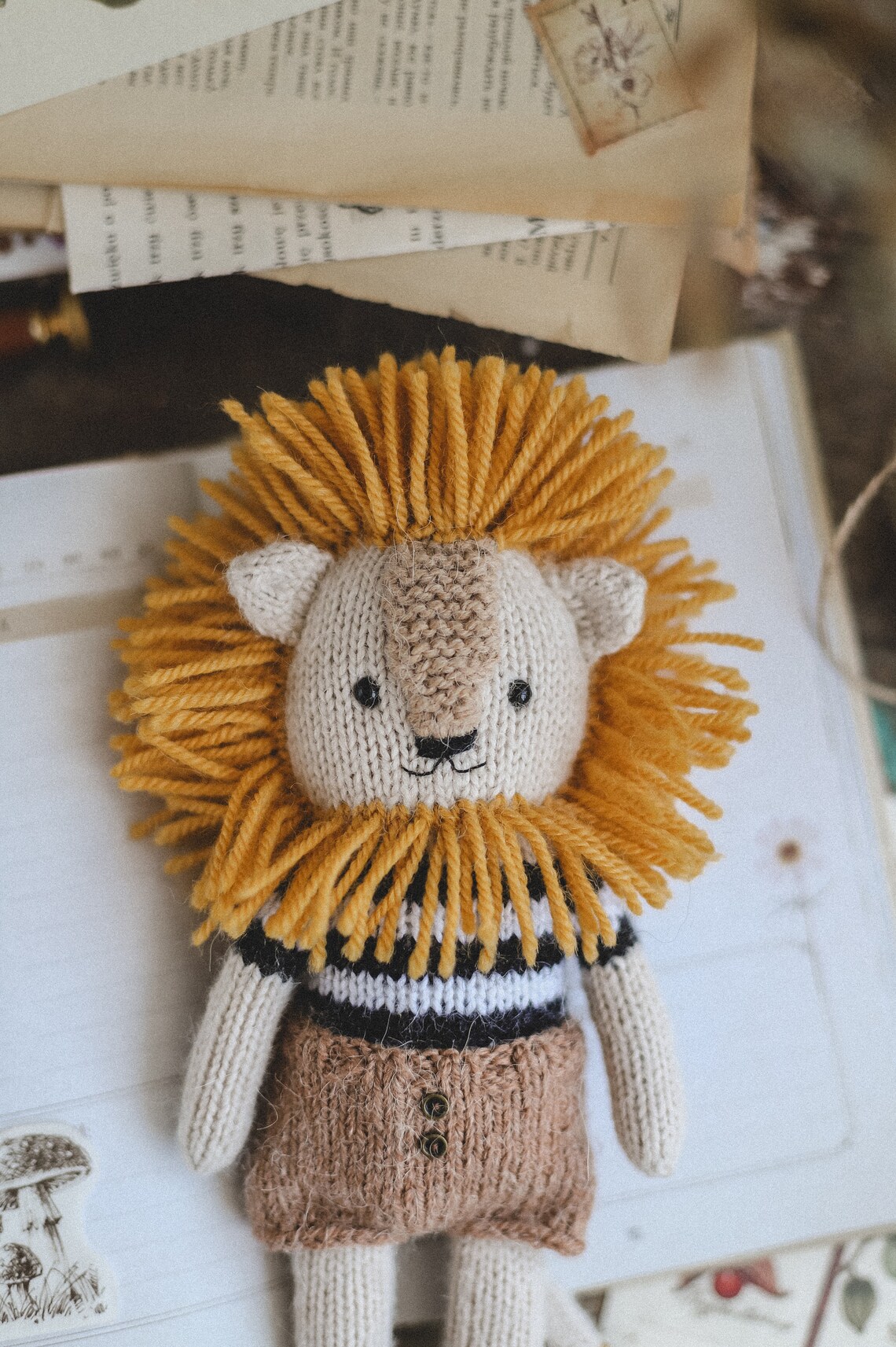 PDF Knitting Pattern: Snickers the Lion. Cute Children Toy, Soft Toy ...