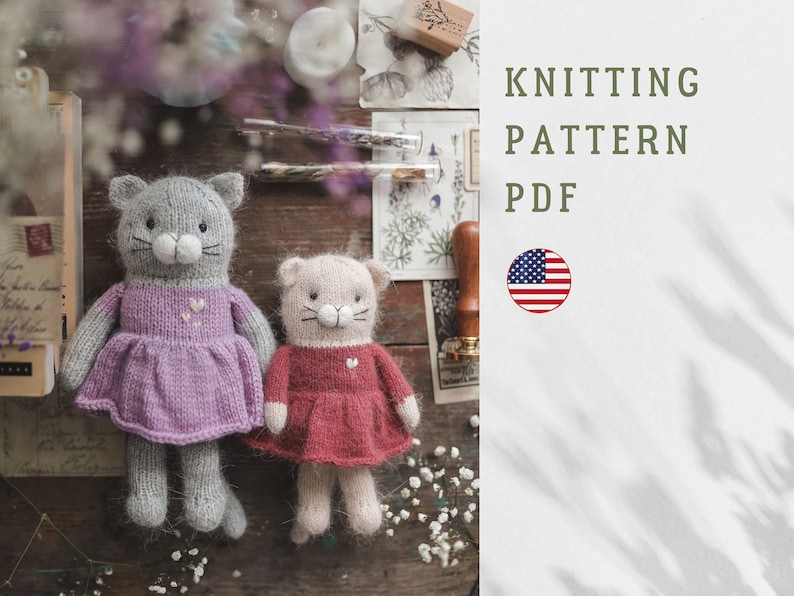 PDF Knitting Pattern: CAT ZOE. Cute Children Toy Soft Toy. - Etsy