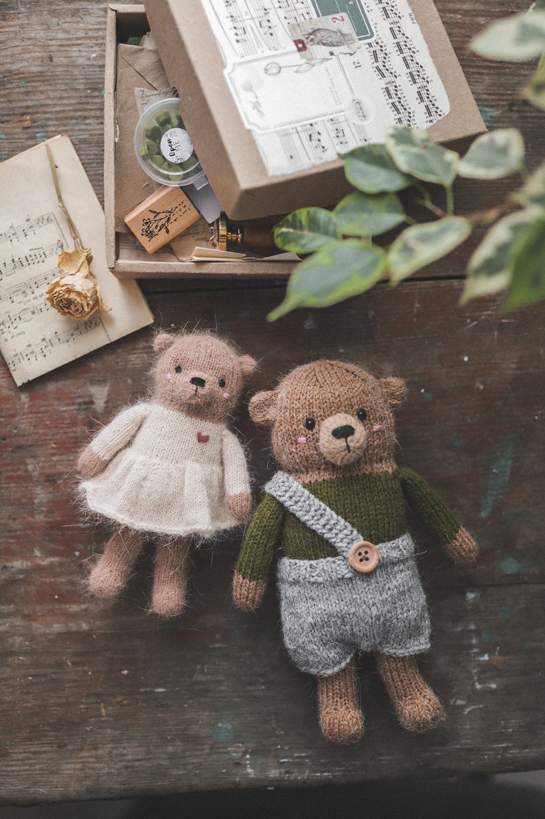 PDF Knitting Pattern: Bear Sam and Lily. Cute Children Toy - Etsy